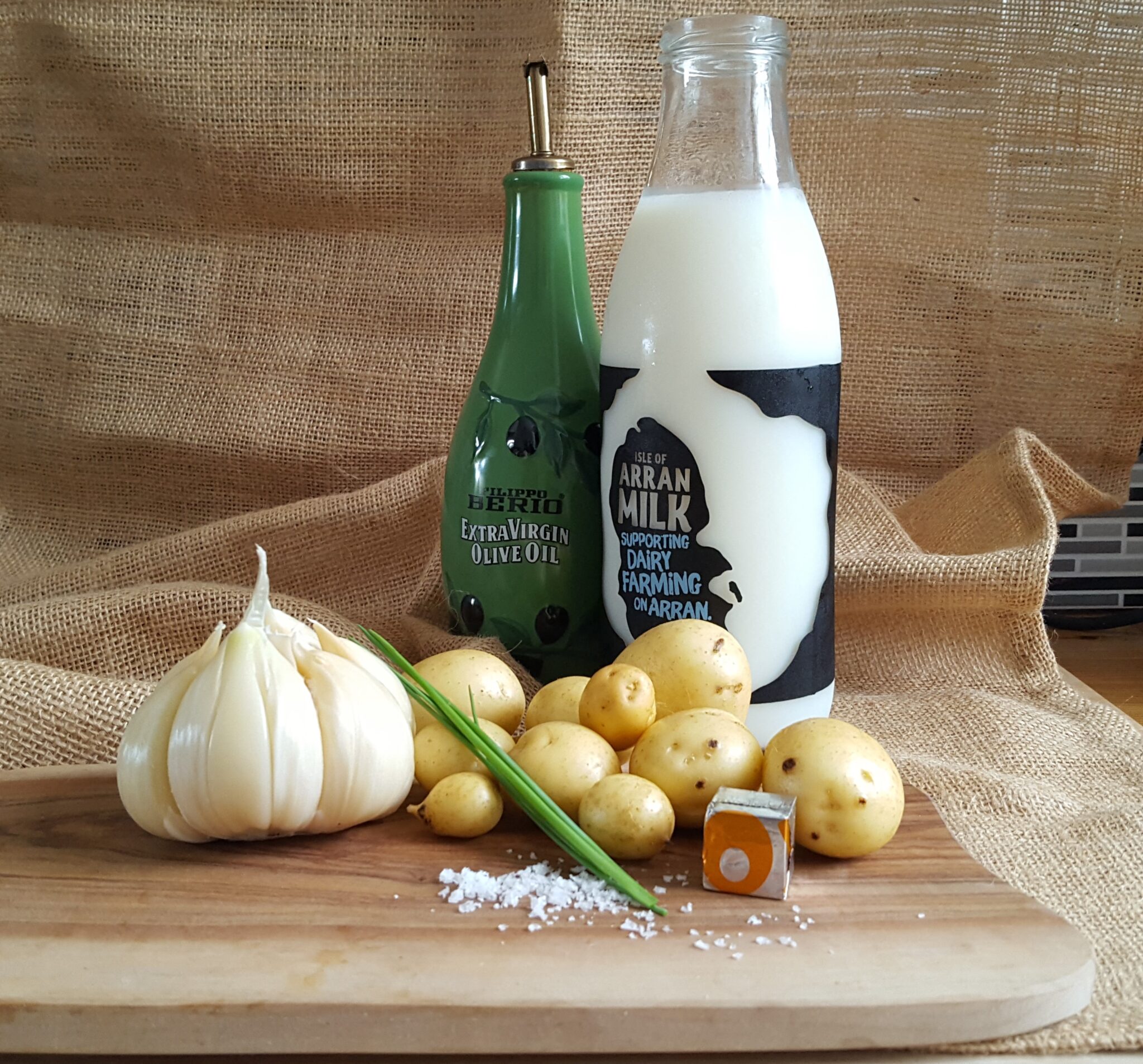Roasted Elephant Garlic Soup (served with Elephant Garlic Butter on ...